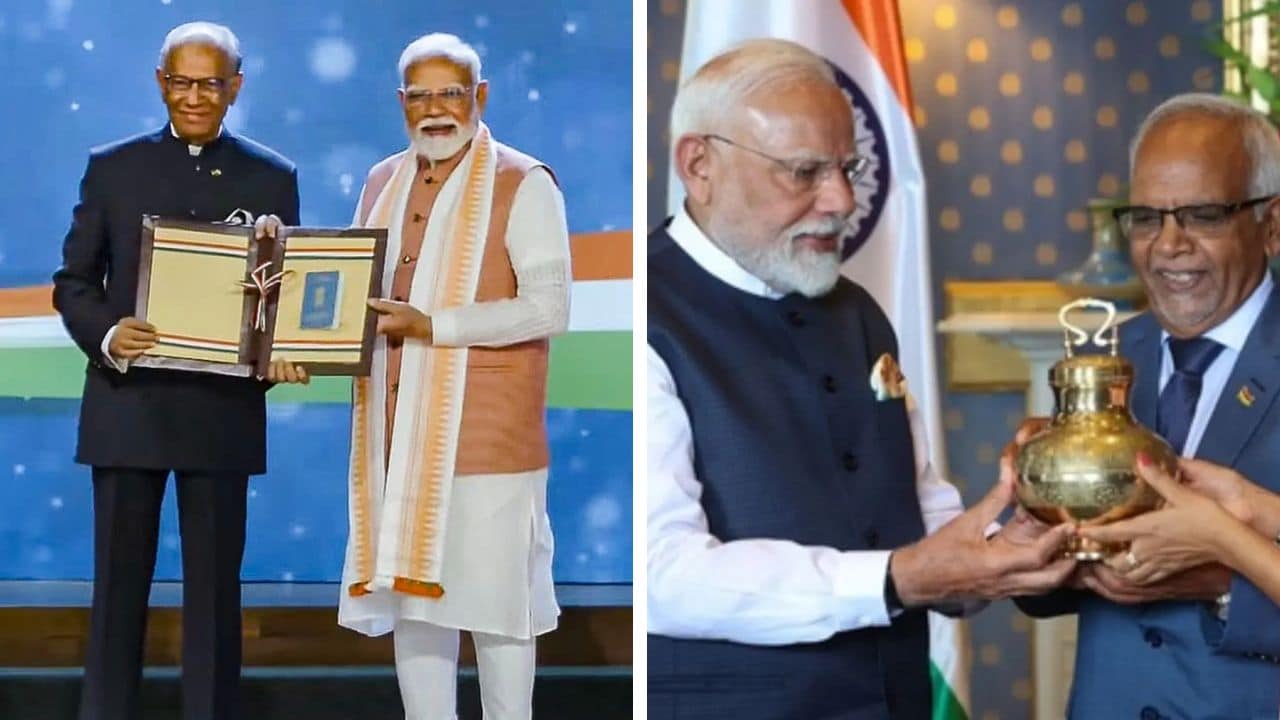 PM Modi become 1st Indian receive the nation's highest honour Mauritius ...