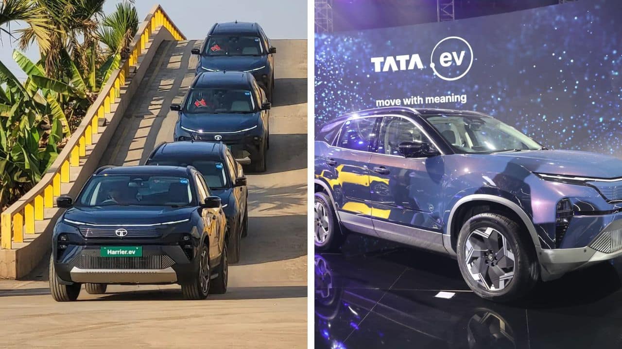 Tata Harrier EV showcased at the Pune factory ahead of Launch, Design ...
