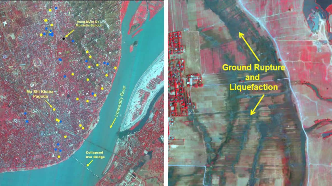 ISRO Release Satellite Images of Damage Caused by Massive Myanmar Earthquake - Newsblare