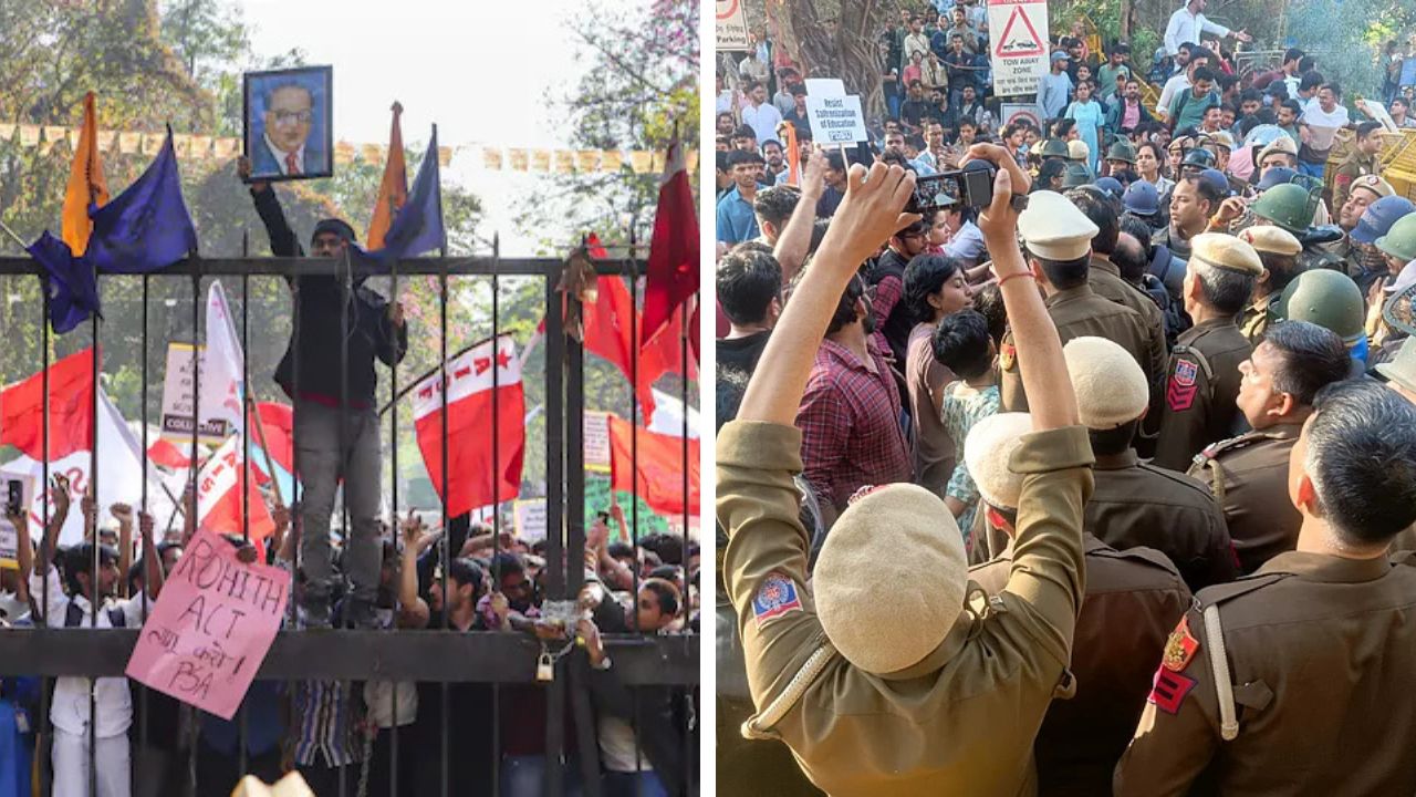 Protest Turns Violent: 14 JNU Students Arrested After Clash With Police ...